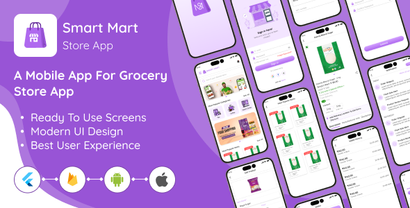 Smart Mart - Flutter App with Admin Panel Integration using Firebase by Nur-Codes